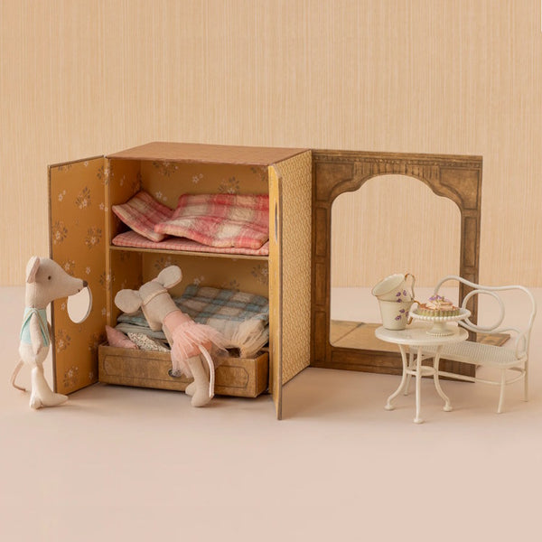 Maileg | Ballet Mice Dance Studio with Little Sister & Brother - Milk Tooth