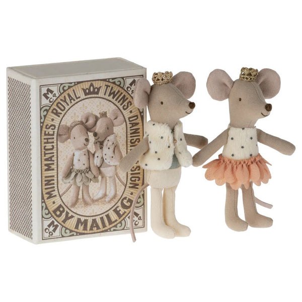 Maileg | Royal Twin Mice in Box Pink & Mint - Milk Tooth