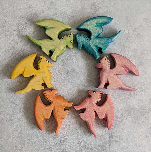 NOM Handcrafted | Small Dragon Yellow - Milk Tooth