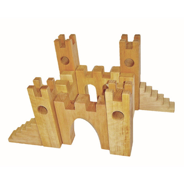Bauspiel | Castle Building Block Set 10 Pieces - Milk Tooth