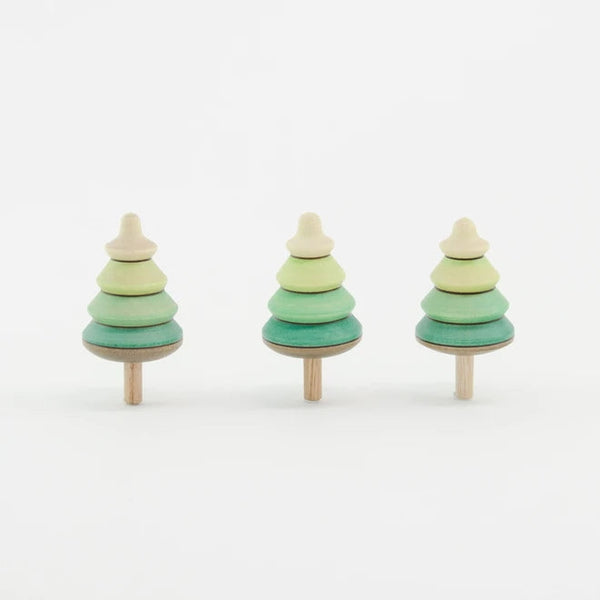 Mader | Three Tree Spinning Tops on Branch (Level 5) - Milk Tooth